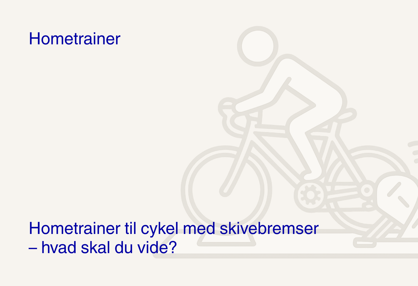 Hometrainer til cykel med skivebremser – Guide 2024 – GIOVENTU